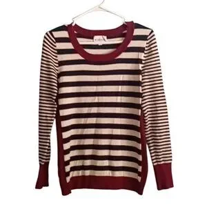 Olive & Oak | Tops | Olive Oak Womens Striped Sweater Top Long Sleeve ...